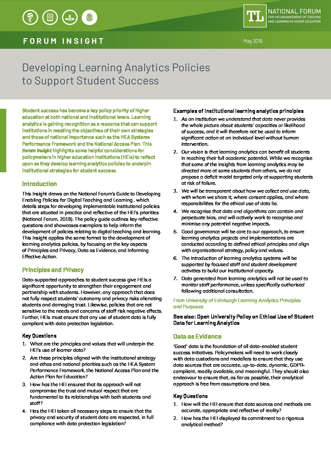 Insights - National Forum for the Enhancement of Teaching and Learning ...